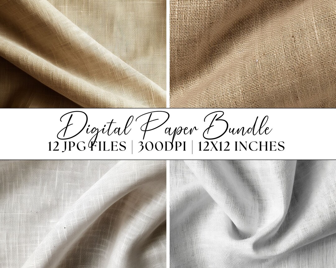 Linen Texture Digital Paper 12x JPG Patterns Clipart Instant - Etsy