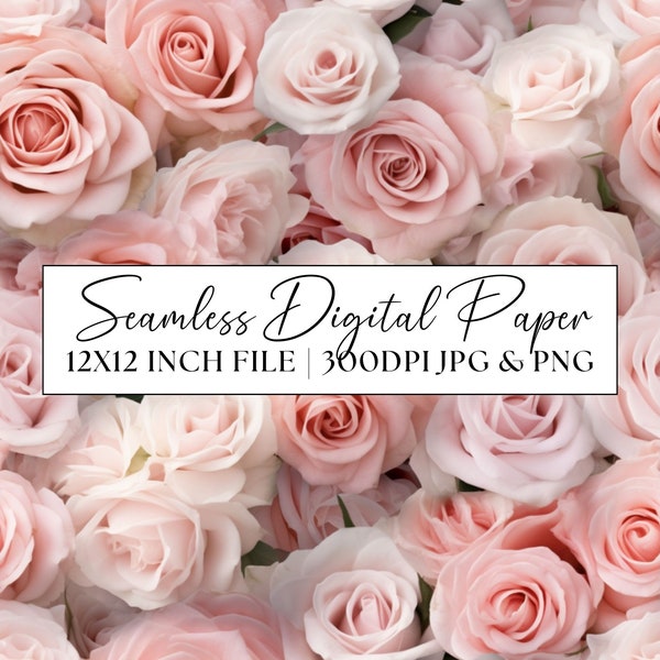 Roses Digital Paper - Etsy