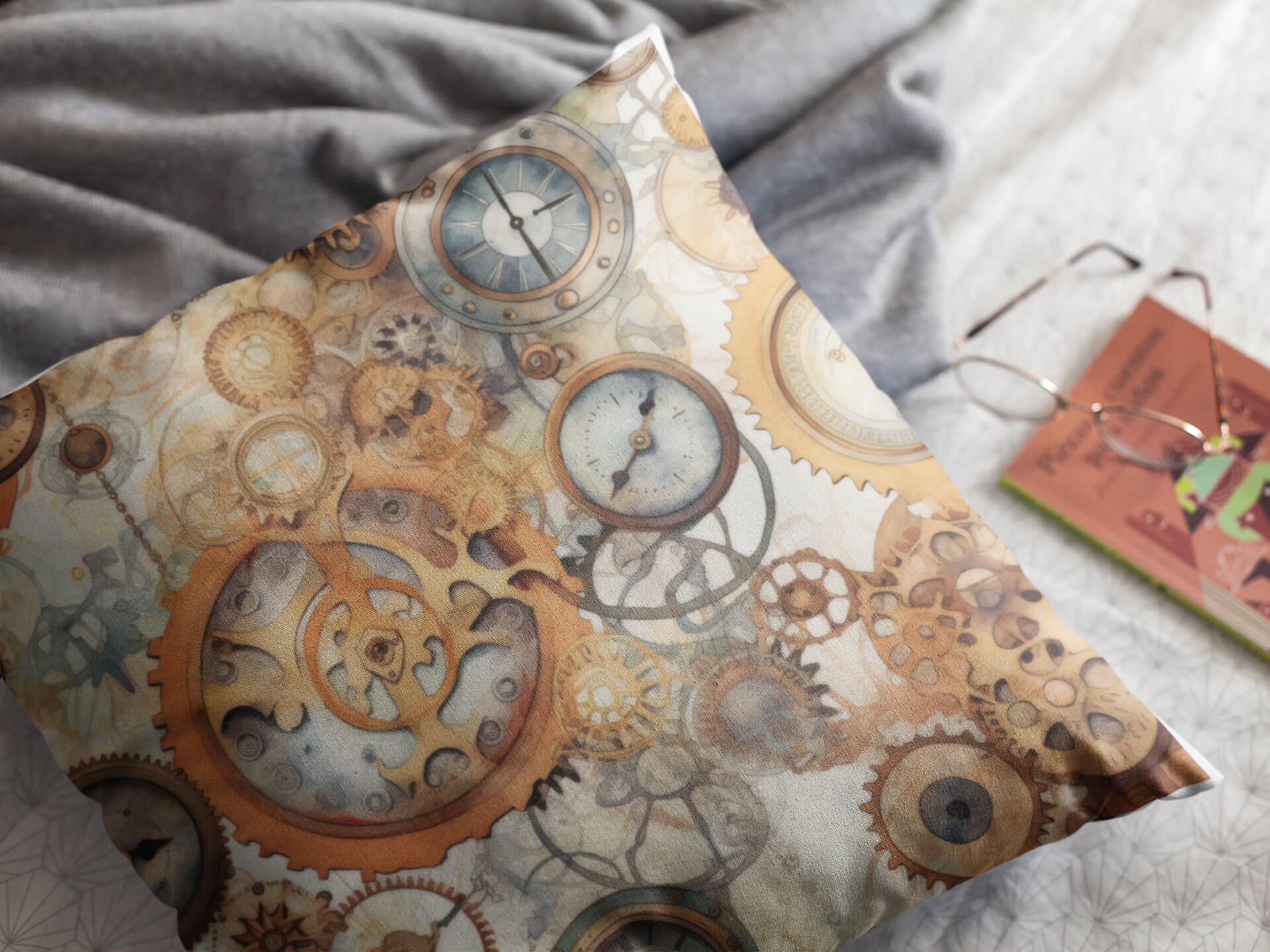 Steampunk Digital Paper Cogs Gears and Clocks Patterns 12x - Etsy Australia