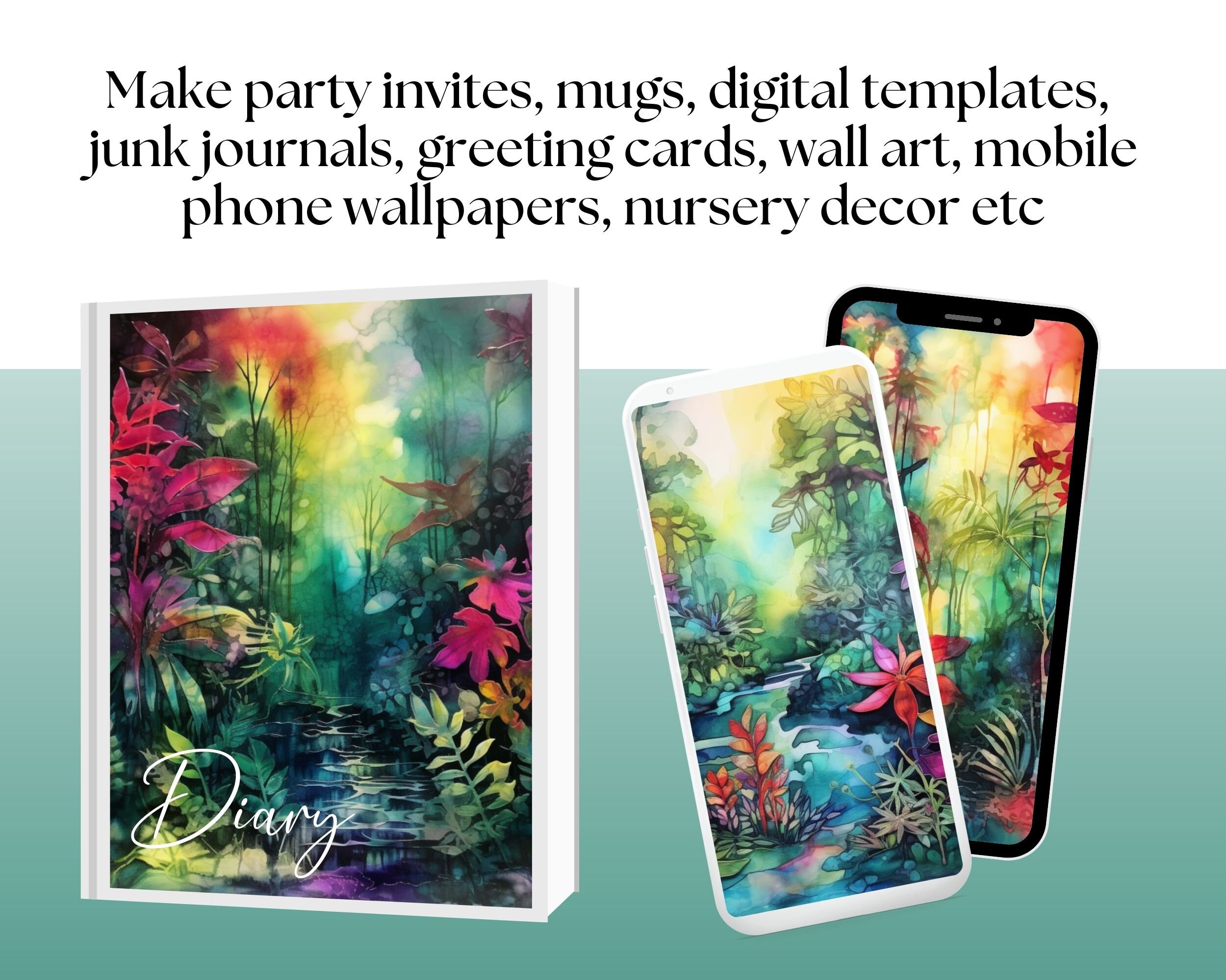 Jungle Themed Digital Paper 12x JPG Patterns Clipart Graphics ...