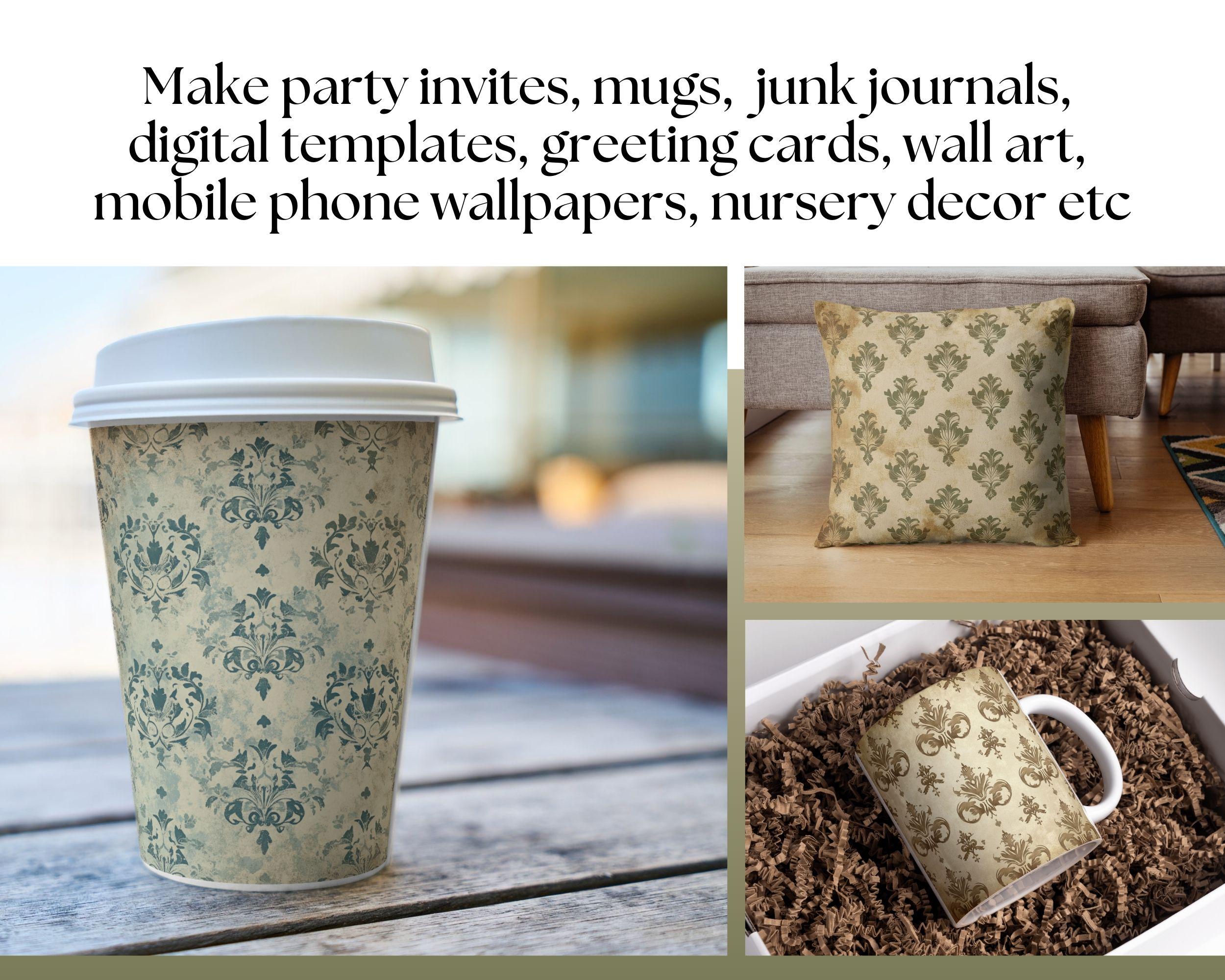 Beige Victorian Wallpaper Digital Paper, 12x JPG Light Neutral Patterns ...