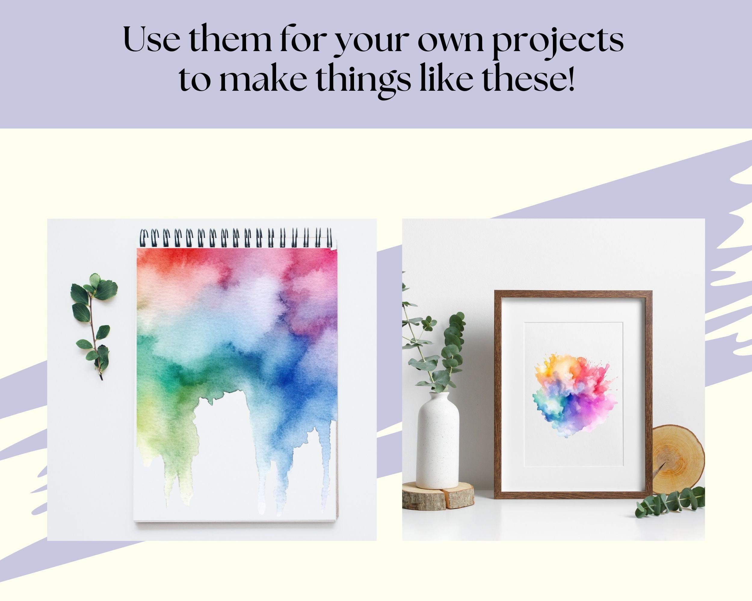 Pastel Rainbow Watercolour Washes, PNG Clipart Splashes Shapes Objects ...