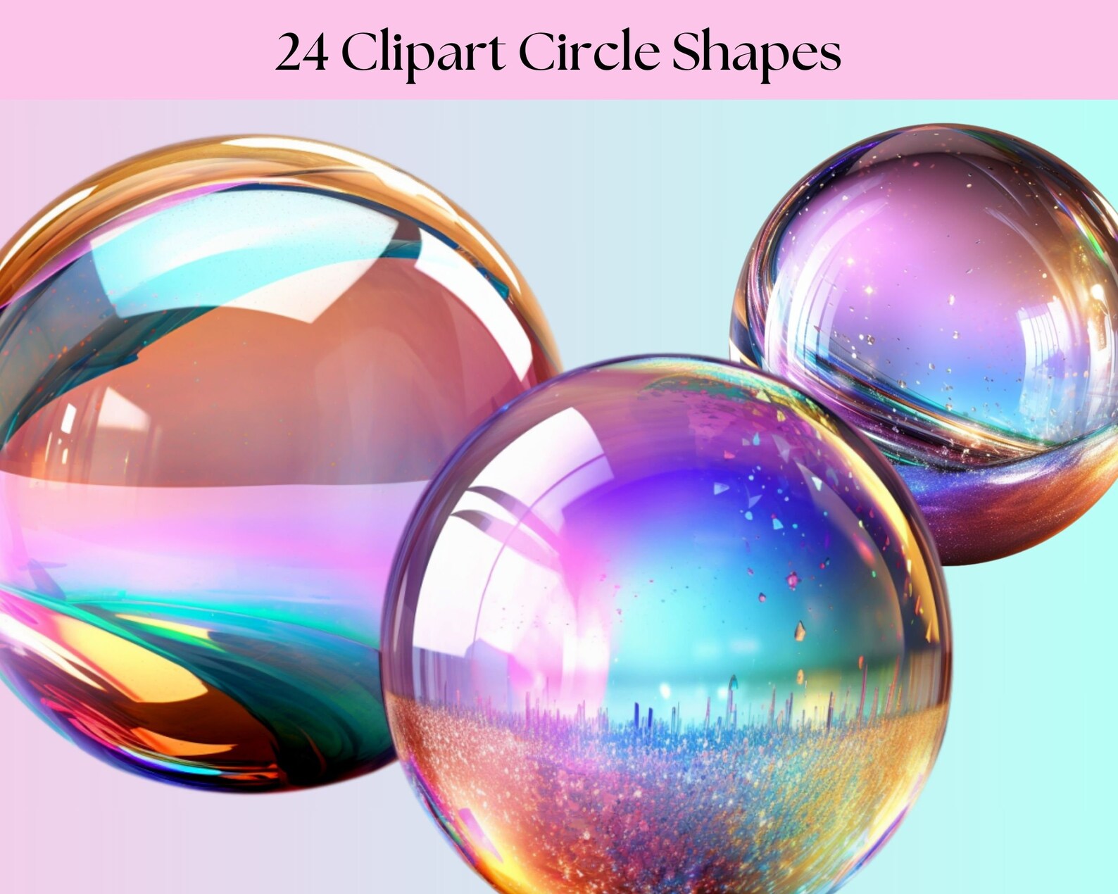 Aurora Borealis Spheres, PNG Clipart 24 Colourful AB Shimmer Northern ...