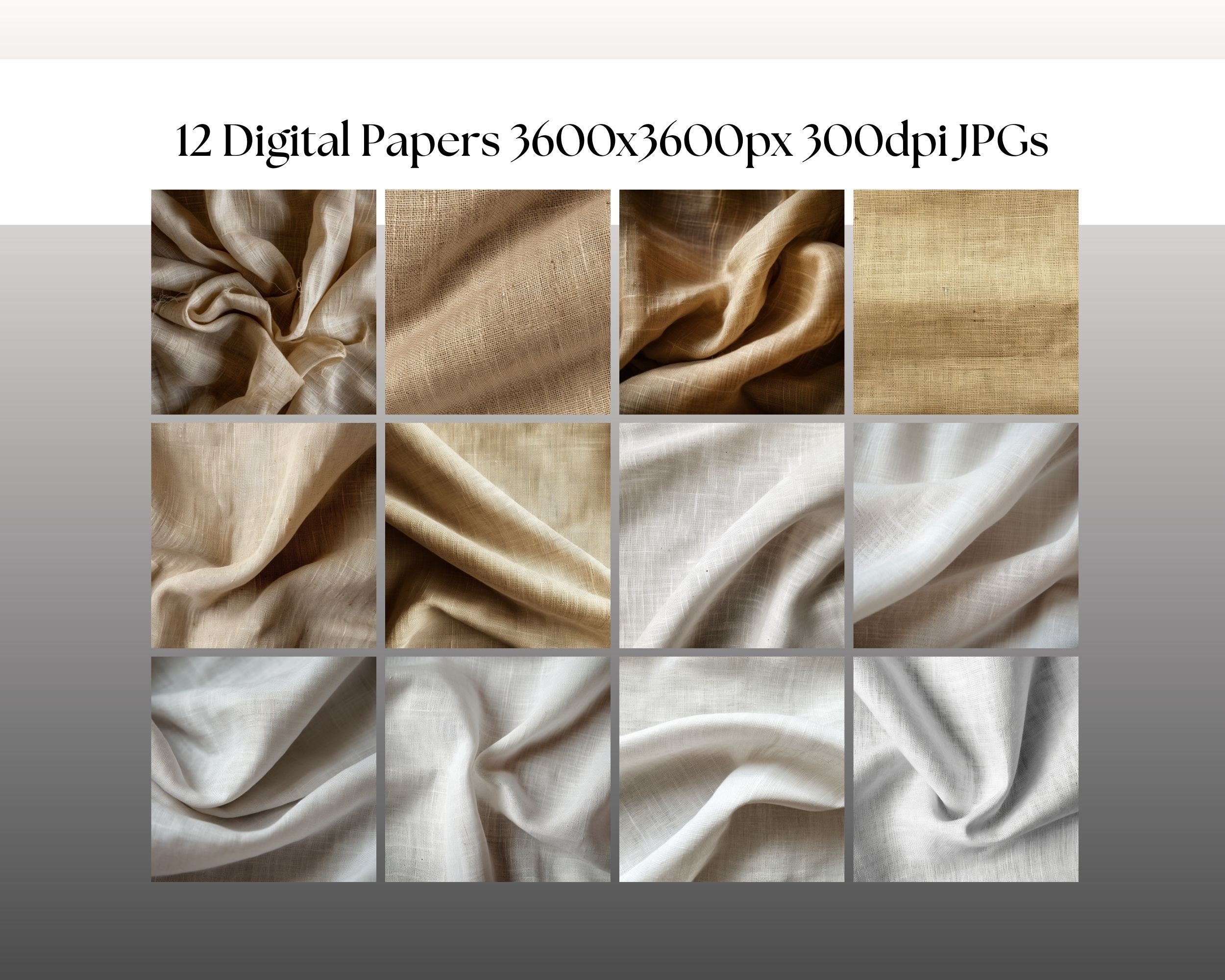 Linen Texture Digital Paper 12x JPG Patterns Clipart Instant - Etsy