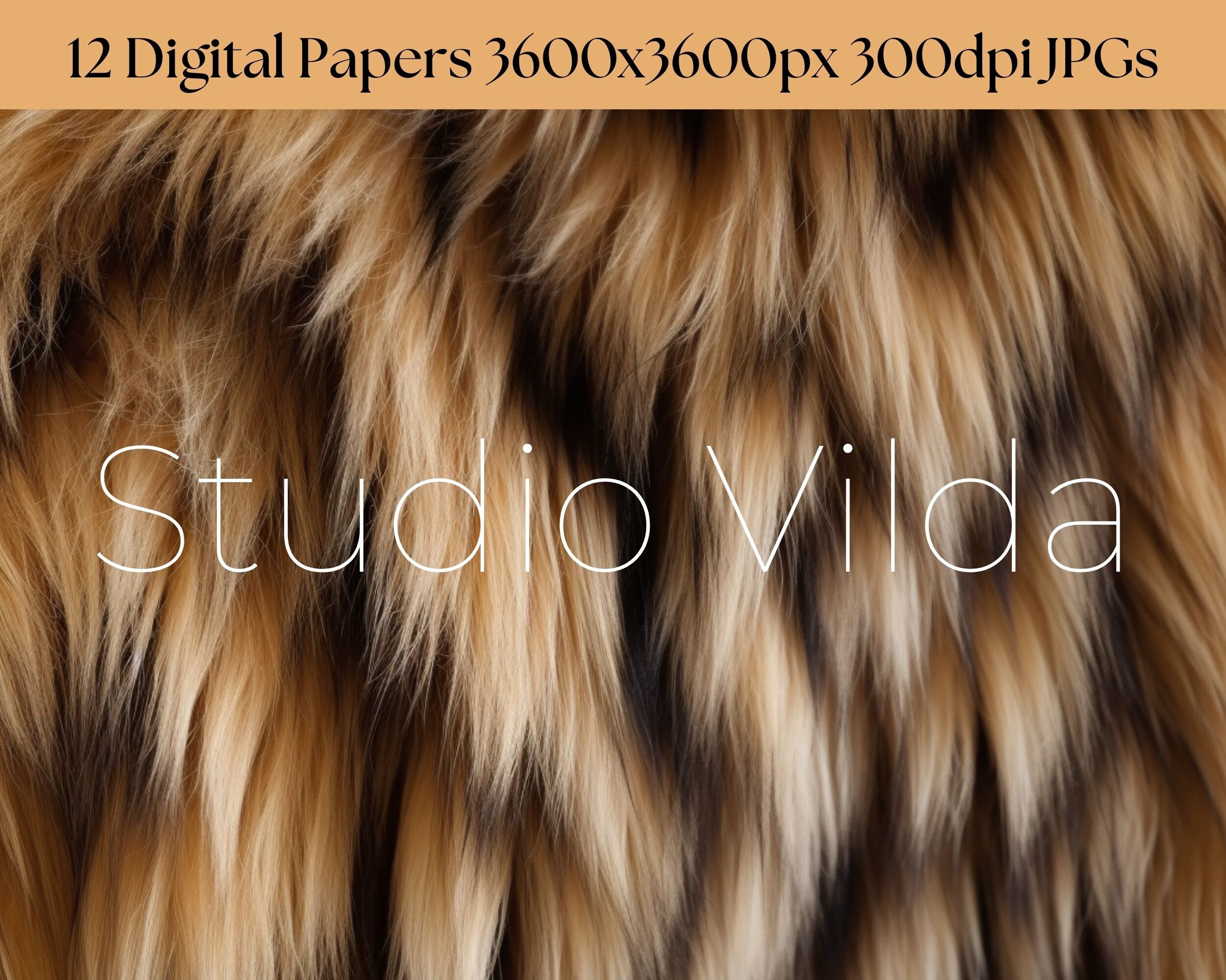 Fur Texture Digital Papers, 12x JPG Patterns Clipart Instant Download ...