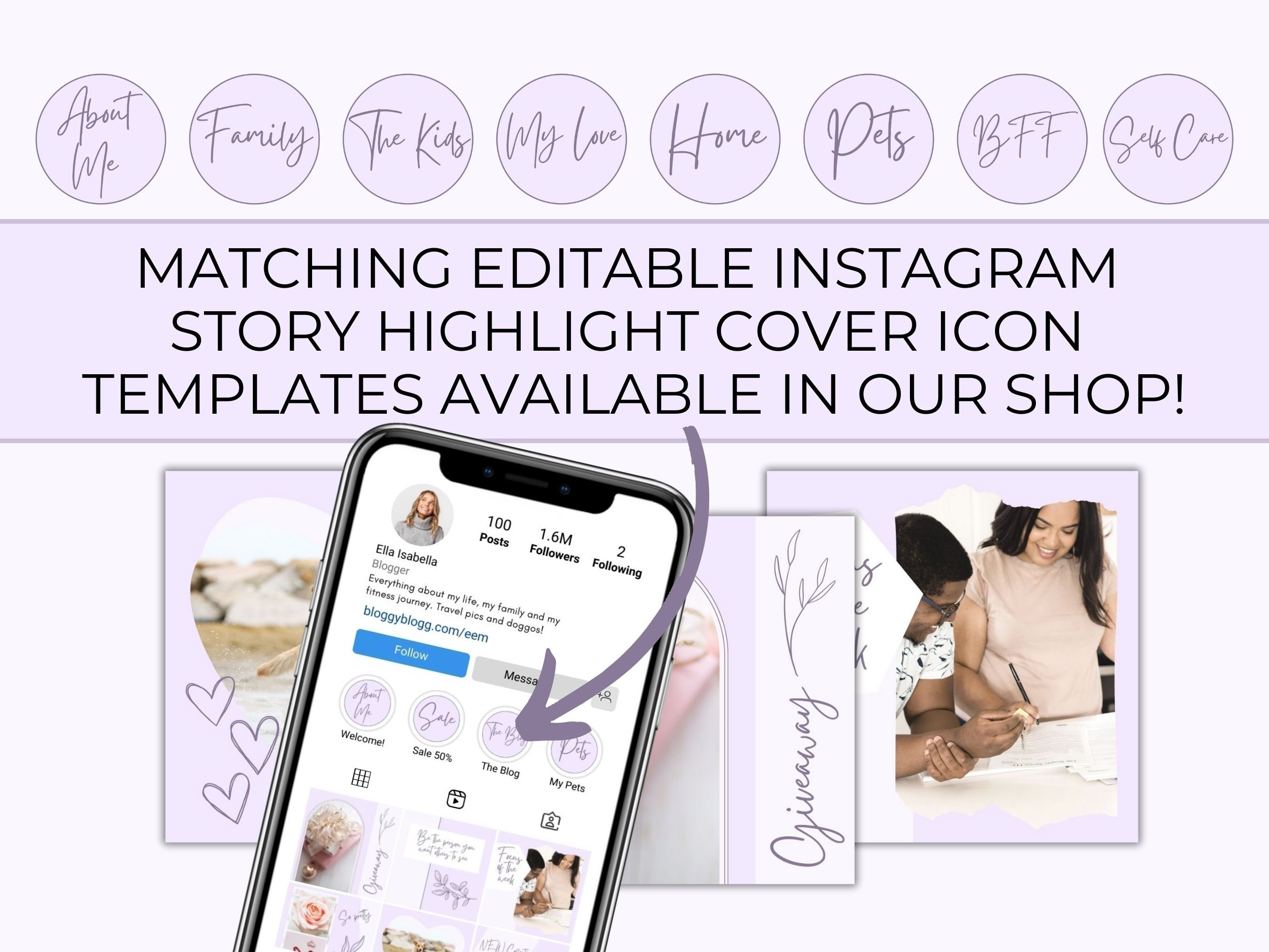 120 Lilac Instagram Post Templates Light Purple Insta Posts Editable in ...