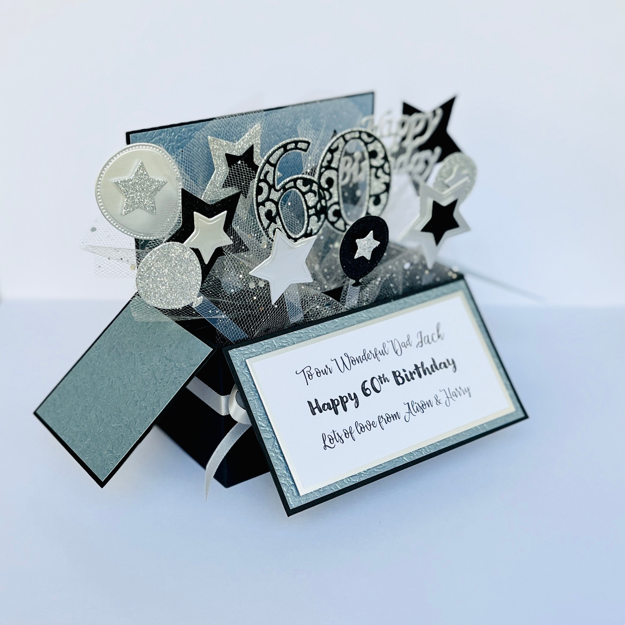 Luxury Personalised Birthday Pop up Box/card With Age Number - Etsy UK