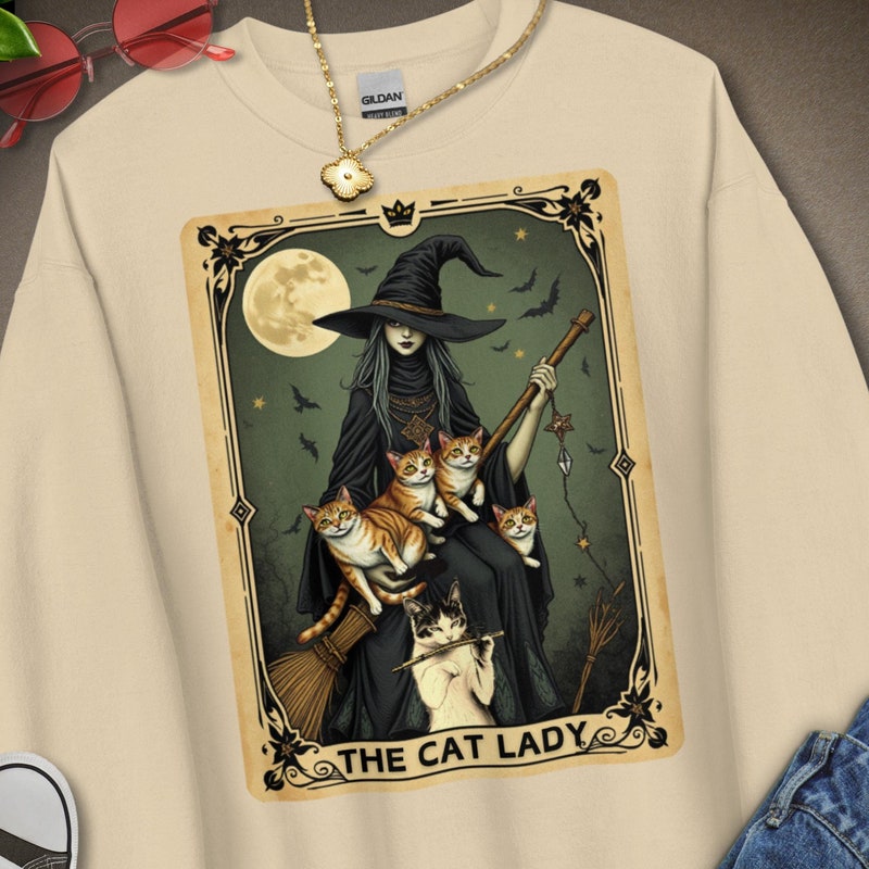 Cat Mom Tarot Sweatshirt - Etsy UK