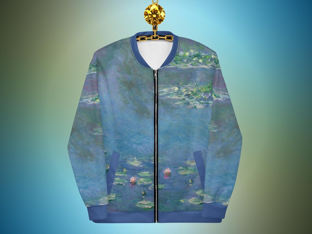 Claude Monets Water Lilies Unisex Lightweight Bomber Style Jacket ...
