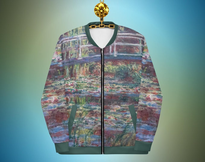 Monet Artists Garden Reversible Rain Jacket Windbreaker - Etsy