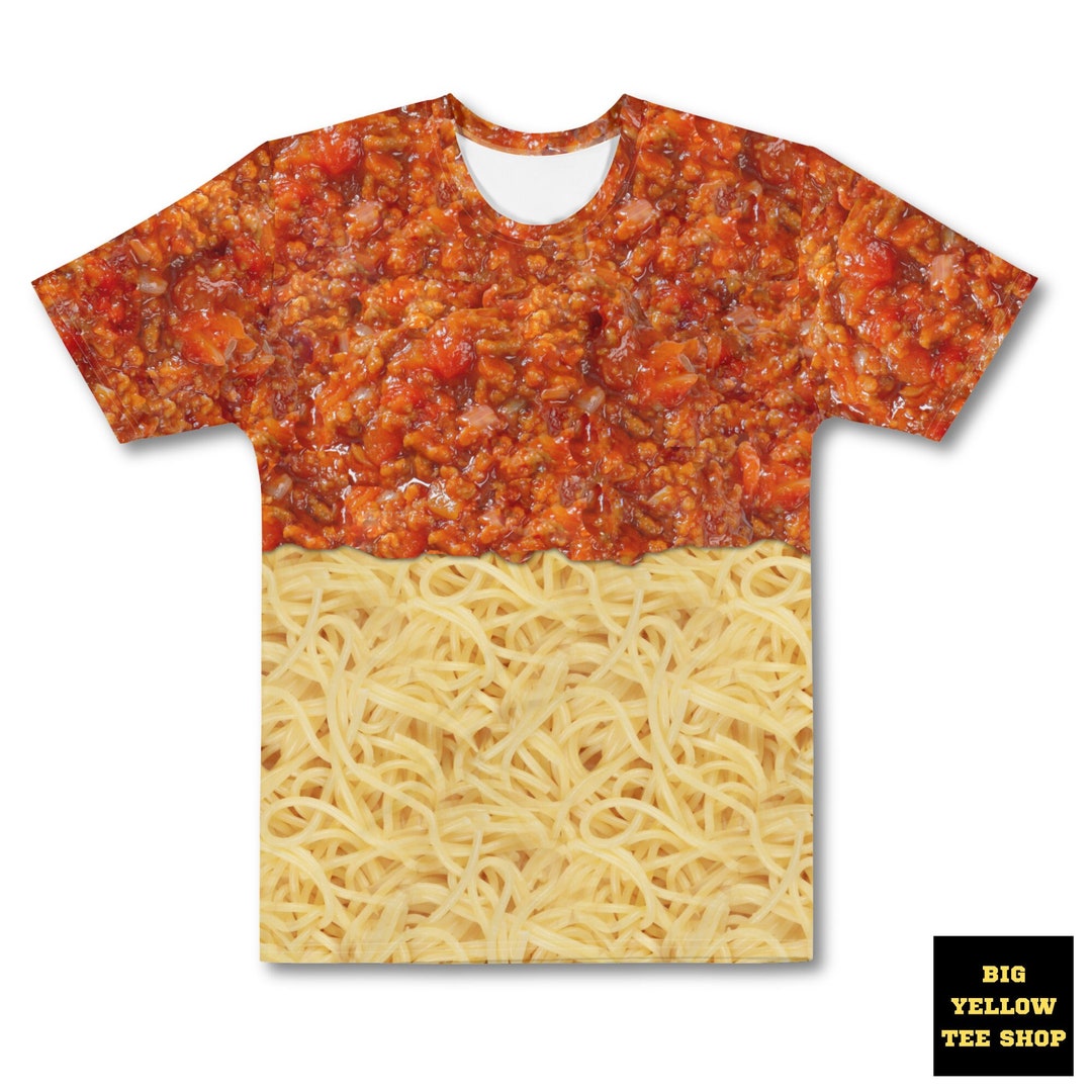 Men's SPAGHETTI BOLOGNESE All Over Printed T-shirt | Spaghetti Lover ...
