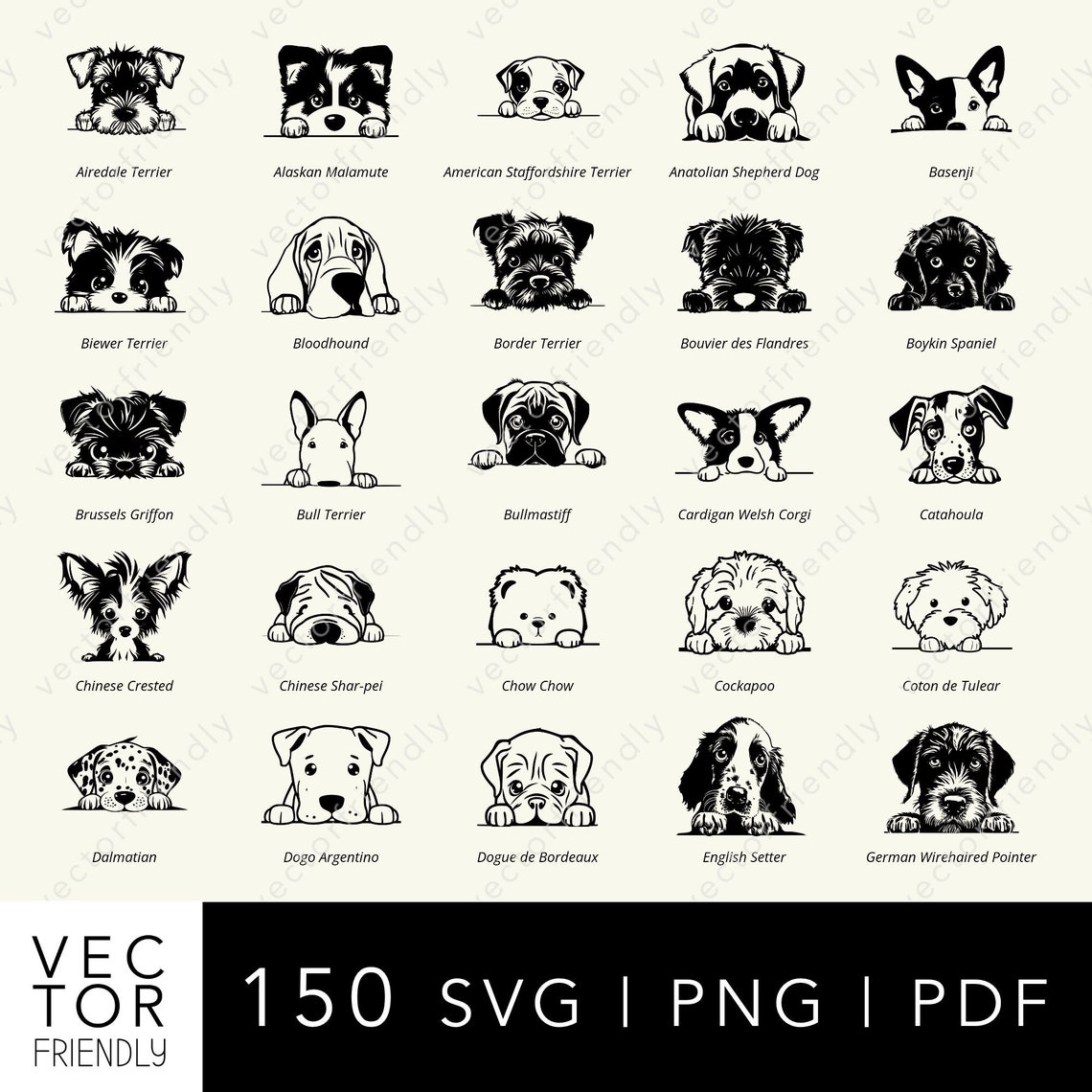 Puppy SVG Bundle 2, Puppy Breed SVG Bundle, Puppy Face SVG, Puppy Head ...