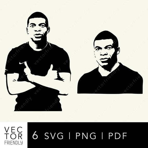 Kylian Mbappe Vector Svg Png Pdf Psd Jpeg Sublimation Cricut File ...