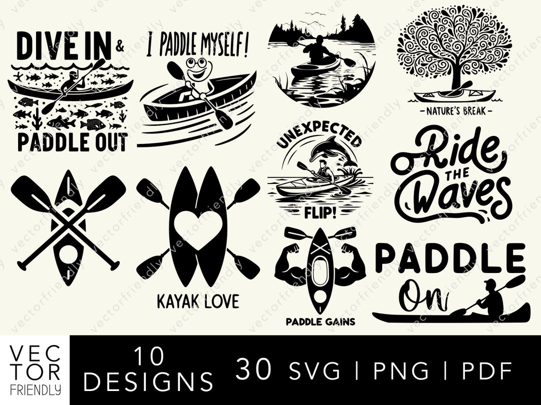 Kayak SVG Bundle, Kayak Svg, Canoe Svg, Water Sports Svg, Kayaking Svg ...