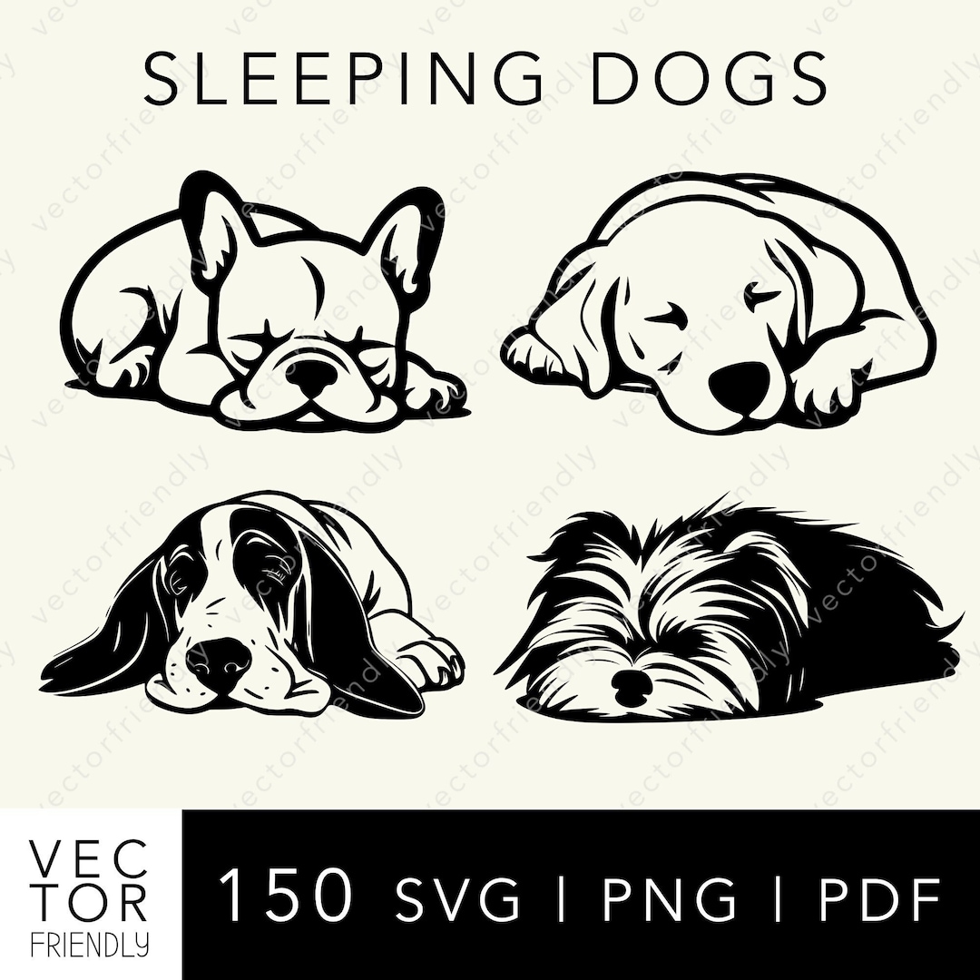 Sleeping Dog SVG, Sleeping Dog SVG Bundle, Sleeping Dogs, Sleeping Dog ...