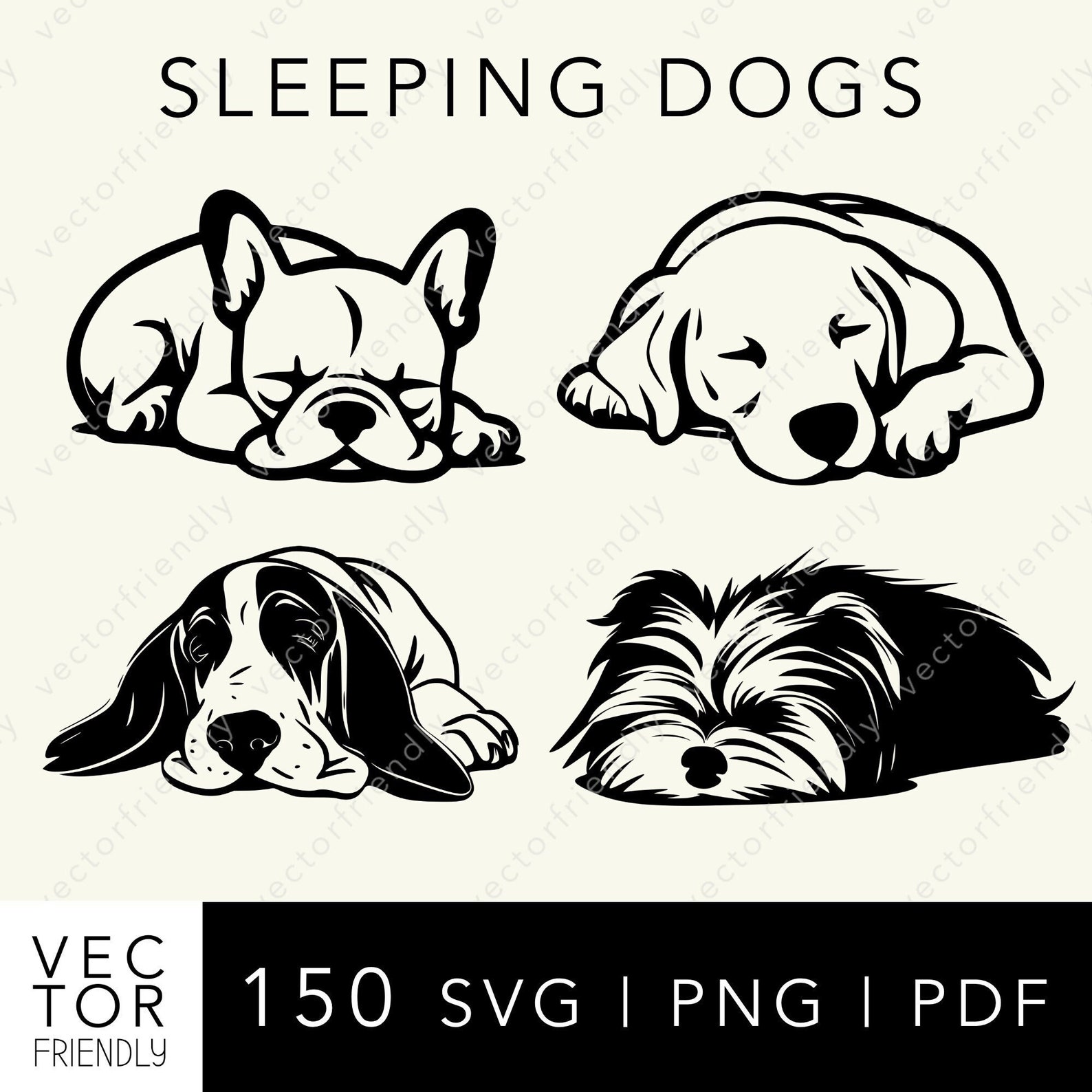 Sleeping Dog SVG, Sleeping Dog SVG Bundle, Sleeping Dogs, Sleeping Dog ...