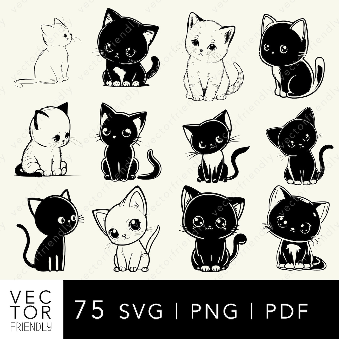 Kitten SVG, Kitten SVG Bundle, Cute Cat SVG, Kitty Svg, Kitties Svg ...
