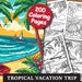 200 Tropical Trip Coloring Pages for Kids and Adults, Beach Coloring ...