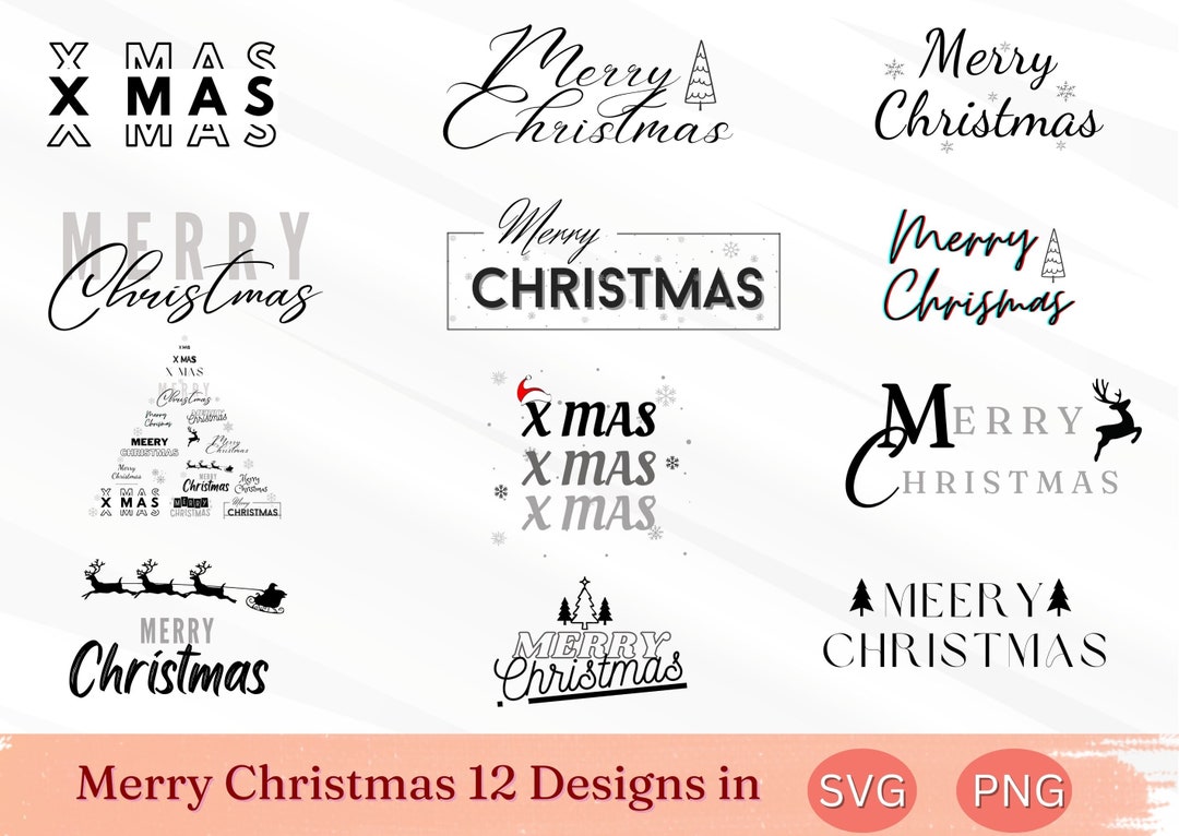 Merry Christmas SVG PNG, Christmas Bundle, Plotterdatei, Christmas Shirt SVG, Cut Files Cricut ...