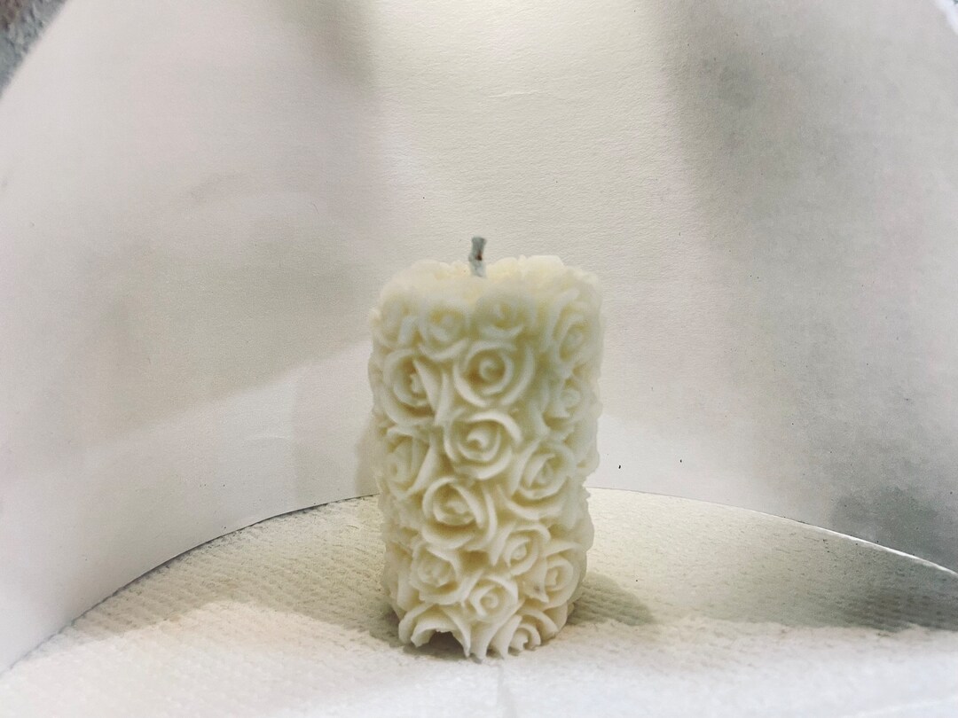 Rose Shape Pillar Candle - Etsy