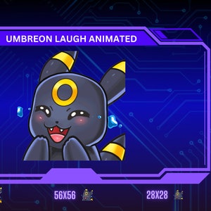 Umbreon Pokemon Animated Emote Pack for Twitch, Youtube or Discord - Etsy