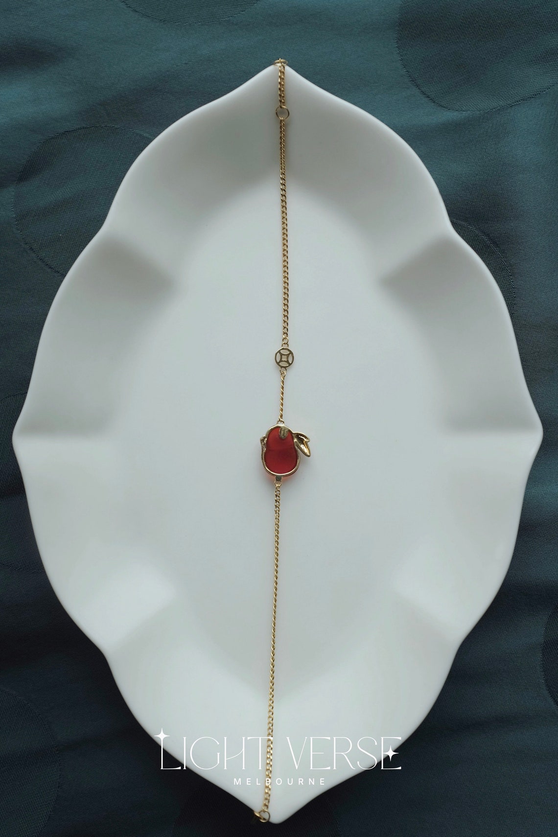 Red Rabbit - 18K Solid Gold Red Agate Lucky Rabbit Bracelet, Year of ...
