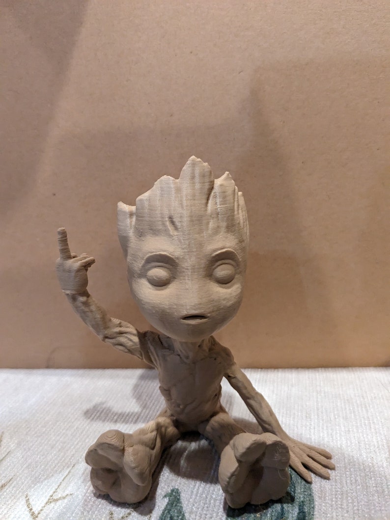 Baby Groot Middle Finger Baby Groot, the Pot That Will Make You Smile ...