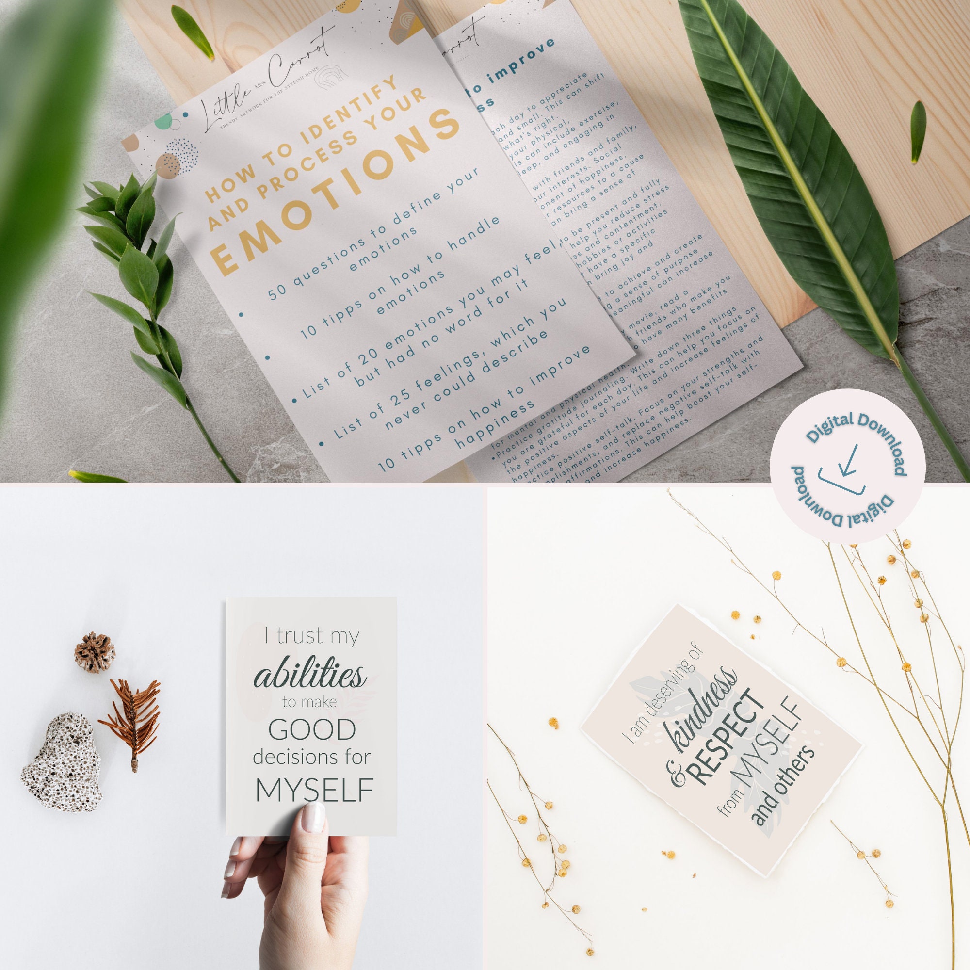 50 Positive Affirmation Cards / Affirmation Cards Printable ...