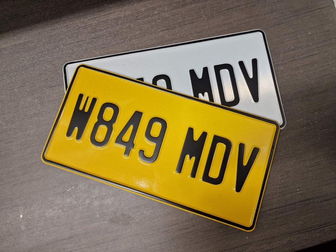 Pair of American Style Metal Number Plates 12x6 300x150 (white and ...