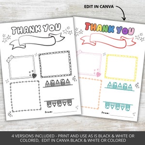 Teacher Appreciation Fill-in Thank You Card, Coloring Page (printable ...