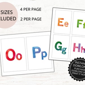 Alphabet Flashcards, ABC Flash Cards, Educational Cards, A-Z Cards ...