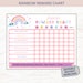 Editable Rainbow Reward Chart, Kids Behavior Chart, Children Routine ...
