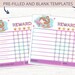 Editable Mermaid Reward Chart, Kids Behavior Chart, Children Routine ...