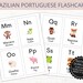 Portuguese & English ABC Flashcards, Printable Bilingual Alphabet ...