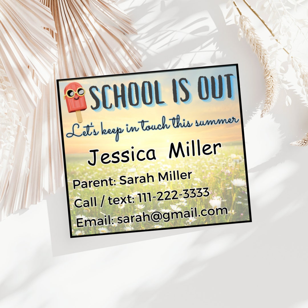Editable Playdate Card, Printable Calling Cards for Kids, Summer Play ...