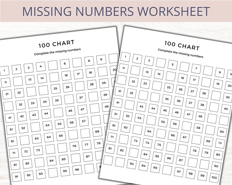 Printable Missing Numbers Worksheet, 10 Math Worksheet for Kindergarten ...