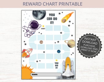 Printable Mermaid Reward Chart, Kids Behavior Chart, Children Routine ...