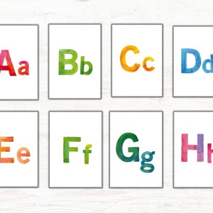 Alphabet Flashcards, ABC Flash Cards, Educational Cards, A-Z Cards ...