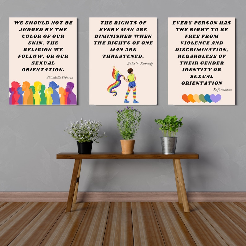 12 LGBTQ+ Printable Quotes, LGBT History Month, Inclusion Poster School ...