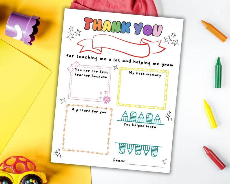 Teacher Appreciation Printable Card, All About Teacher Fill in Blank ...