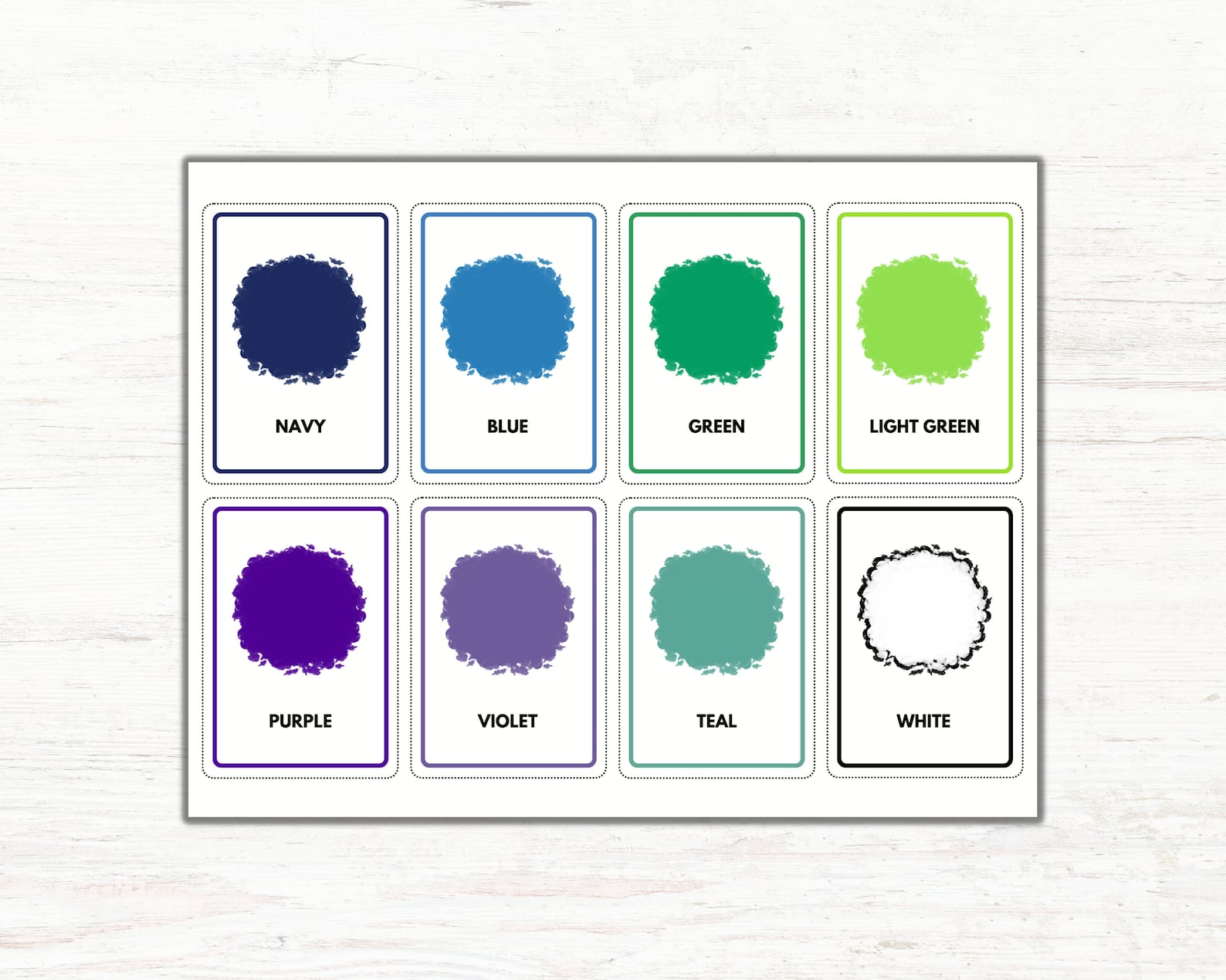 Color Cards, Color Flashcards, Pre-school Cards, Learning Colors ...