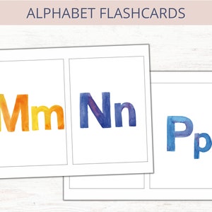 Alphabet Flashcards, ABC Flash Cards, Educational Cards, A-Z Cards ...