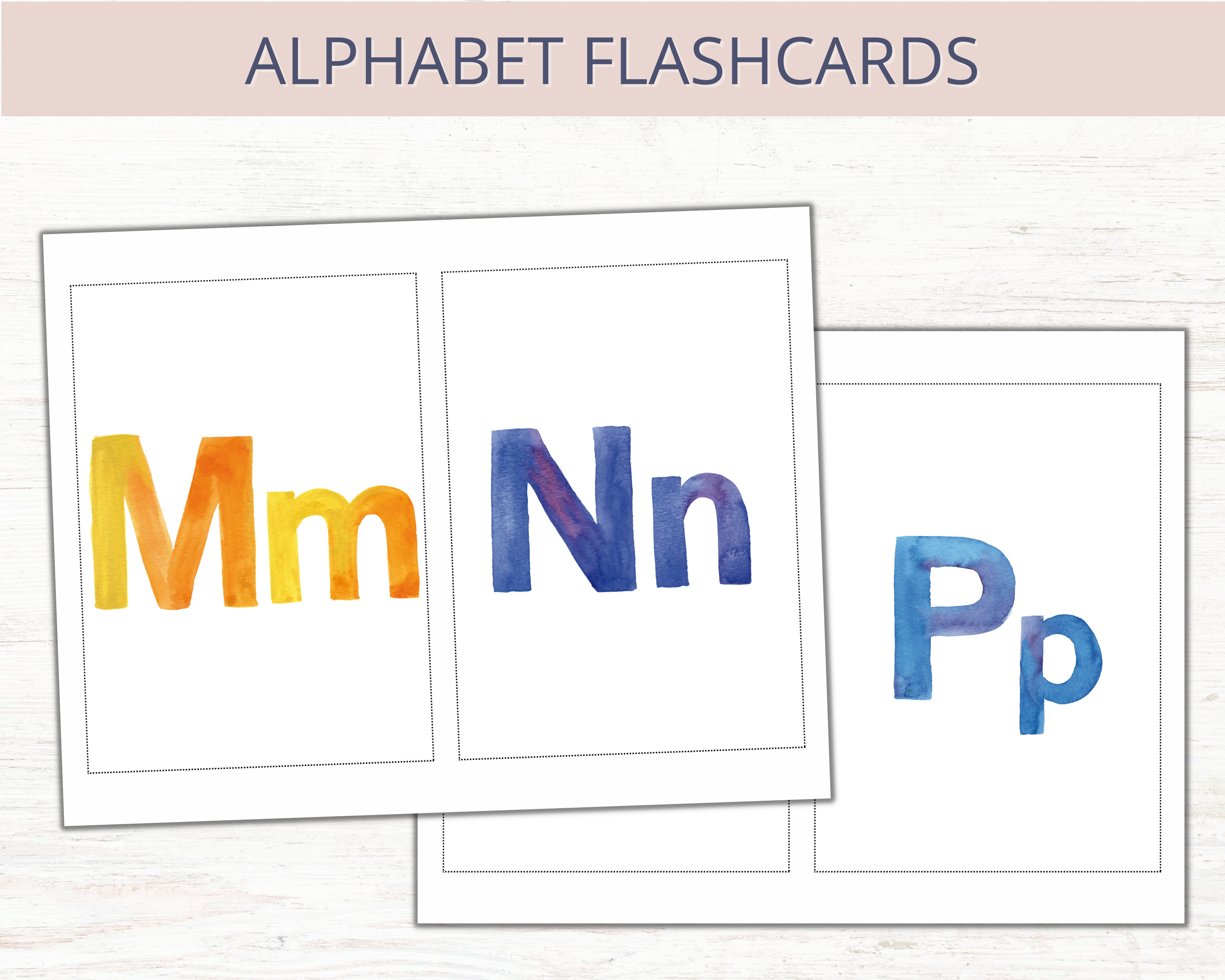 Alphabet Flashcards, ABC Flash Cards, Educational Cards, A-Z Cards ...