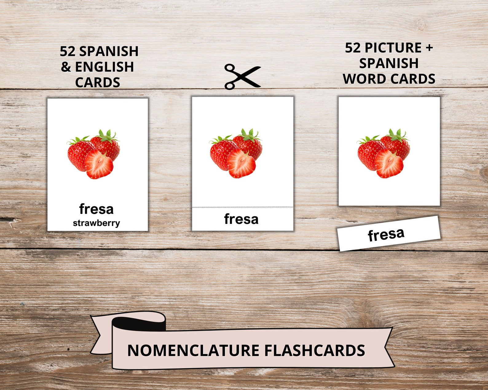 Spanish & English Fruit Flashcards, Bilingual Learning (printable) - Etsy