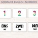 German & English Number Flashcard 0 - 20, Printable Bilingual Rainbow ...