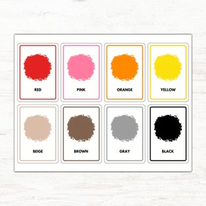Color Cards, Color Flashcards, Pre-school Cards, Learning Colors ...