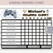 Editable Gaming Reward Chart, Kids Behavior Chart, Children Routine ...