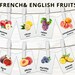 French & English Fruit Flashcards, Printable Bilingual Fruits Flash ...