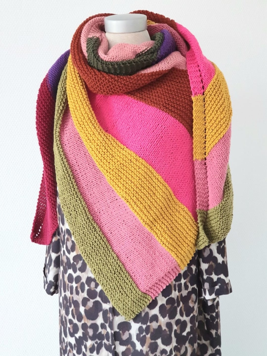 Diagonal Stripe Scarf, Knitting Pattern (dutch Pattern) - Etsy