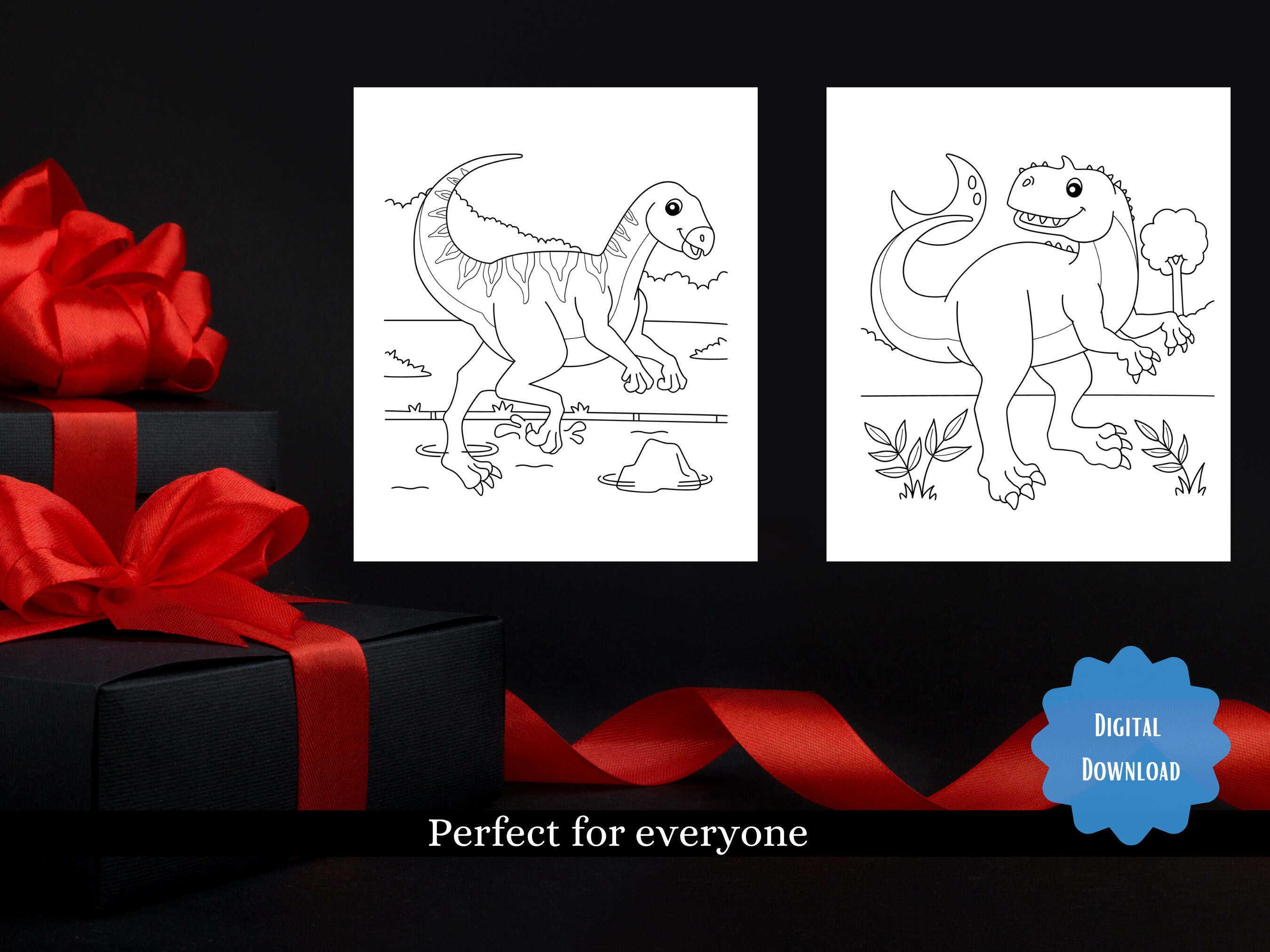 Coloring Pages: Dinosaurs Coloring Book Kids Coloring Book - Etsy